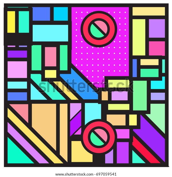 Abstract Colorful Geometric Background Design Template Stock Vector ...