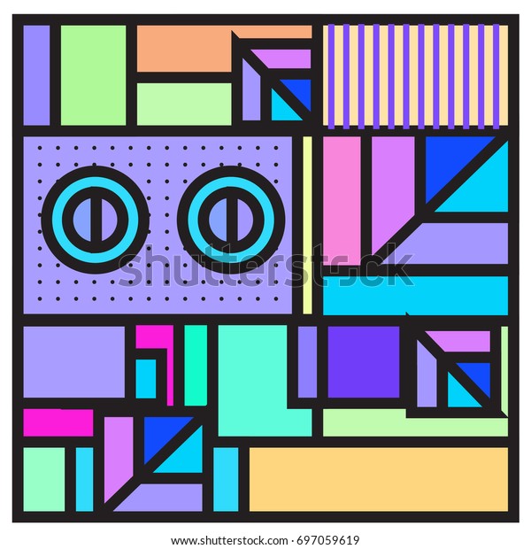 Abstract Colorful Geometric Background Design Template Stock Vector ...