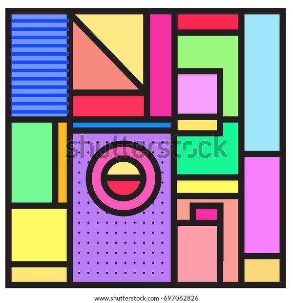 Abstract Colorful Geometric Background Design Template Stock Vector ...