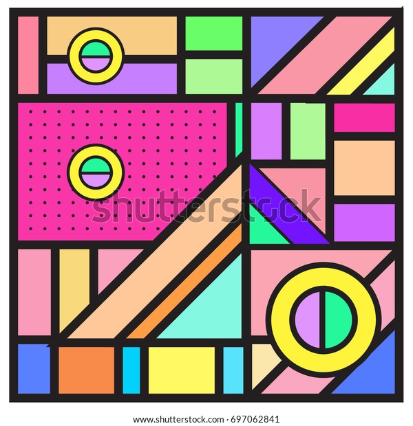 Abstract Colorful Geometric Background Design Template Stock Vector ...