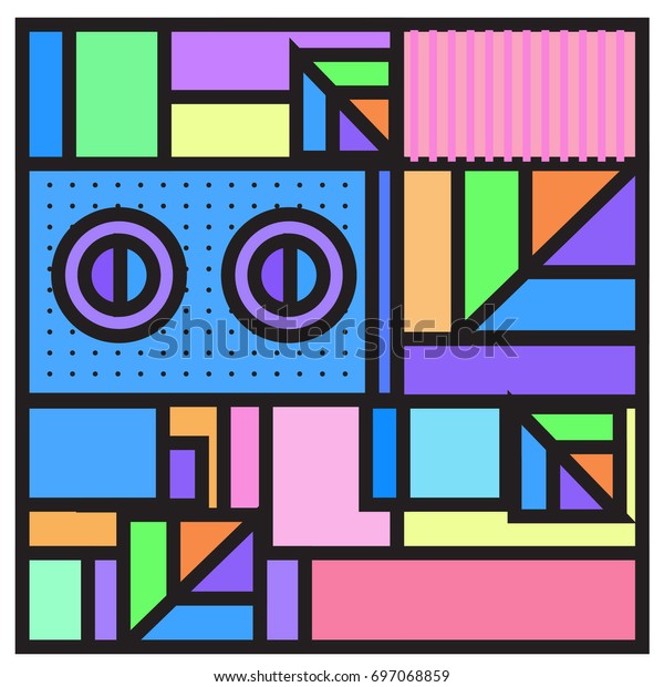Abstract Colorful Geometric Background Design Template Stock Vector ...