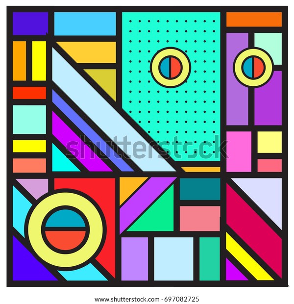 Abstract Colorful Geometric Background Design Template Stock Vector ...