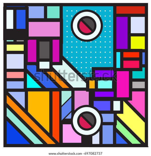 Abstract Colorful Geometric Background Design Template Stock Vector ...