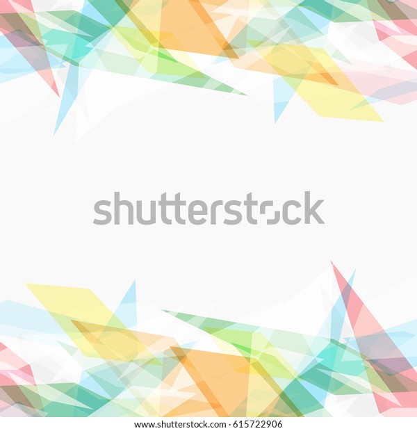Stock vektor „Abstract Colorful Geometric Border Isolated On“ (bez ...