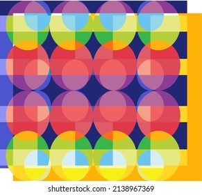 Abstract Colorful Gradation Square Circle Pattern Stock Vector (Royalty ...