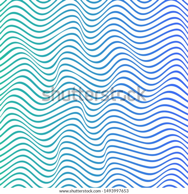 Abstract Colorful Gradient Wavy Line Pattern Stock Vector (Royalty Free ...