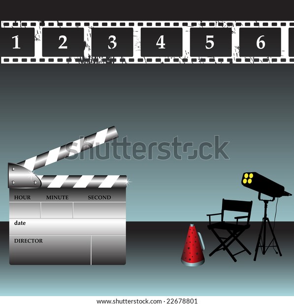Abstract Colorful Illustration Clapper Board Film Stock Vector (Royalty ...