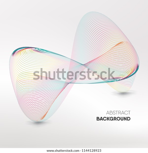 Abstract Colorful Infinity Wave Mesh 3d Stock Vector (Royalty Free ...