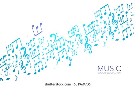 Abstract Colorful Music Notes Background Vector Stock Vector (Royalty ...