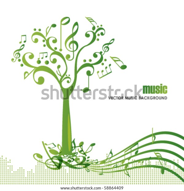 Abstract Colorful Music Tree Vector Illustration Stock Vector (Royalty ...