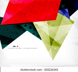 Abstract Colorful Overlapping Shapes 3d Composition Stock Vector ...