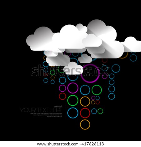 Abstract Colorful Rain Clouds Layout Design Cover Stock Vector (Royalty ...