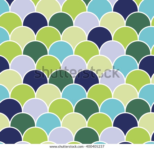 Abstract Colorful Scallop Seamless Vector Pattern Stock Vector (Royalty ...