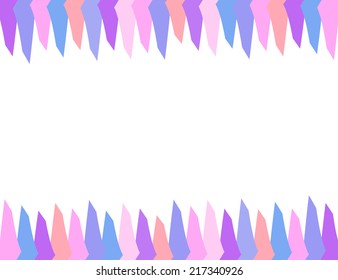 Vektor Stok Abstract Colorful Shapes Upper Lower Border (Tanpa Royalti ...