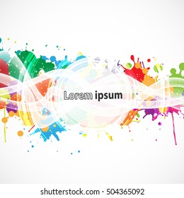 Abstract Colorful Splash Poster Vector Background Stock Vector (Royalty ...