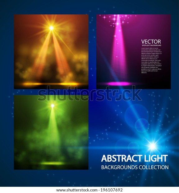 Abstract Colorful Spotlight Background Collection Vector Stock Vector ...