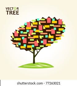 Abstract Colorful Tree Geometrical Vector Illustration Stock Vector ...