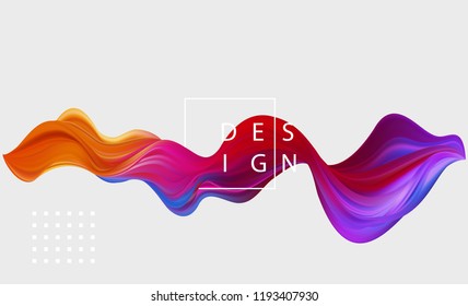 Abstract Colorful Vector Background Color Flow Stock Vector (Royalty ...
