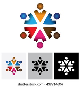 Abstract Colorful Vector Logo Icon Children Stock Vector (Royalty Free ...