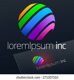 Abstract Colorful Vector Sign Logo Business Stock Vector (Royalty Free ...