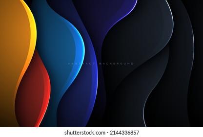 Abstract Colorful Wavy Dimension Background Stock Vector (Royalty Free ...
