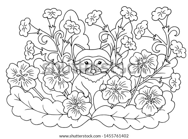 Abstract Coloring Page Summer Flowers Cute Stock Vector (Royalty Free ...