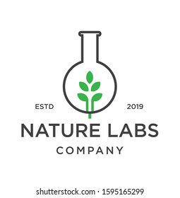 Leaf Lab Nature Logo Vector Icon Stock Vector (Royalty Free) 1154439367