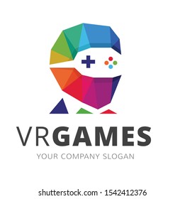 Abstract Colourfull Vr Games Logo Design Stock Vector (Royalty Free ...