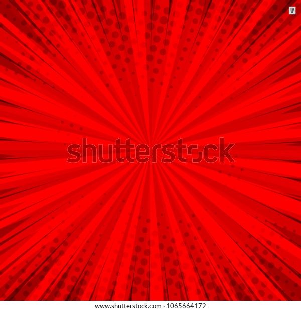 Abstract Comic Red Background Style Pop Stock Vector (Royalty Free ...