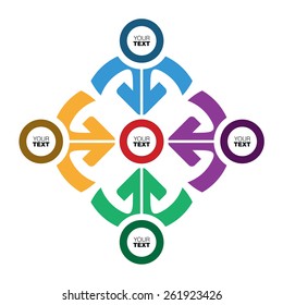 Abstract Communication Template Illustration Arrows Stock Vector ...