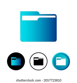 Abstract Computer Folder Icon Illustration Stock Vector (Royalty Free ...