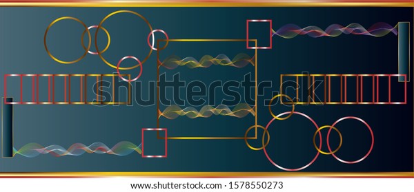 Abstract Concept Inter Connecting Shapes Line Stock Vector (Royalty ...