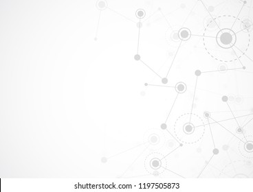 Abstract Connecting Dots Lines Connection Science Stock Vector (Royalty ...