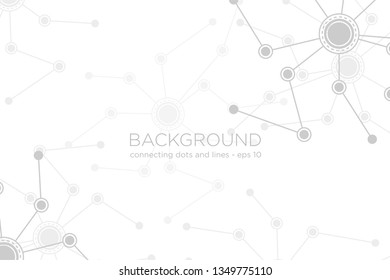 Abstract Connecting Dots Lines Connection Science Stock Vector (Royalty ...
