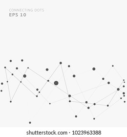 Abstract Connecting Dots Lines Connection Science Stock Vector (Royalty ...
