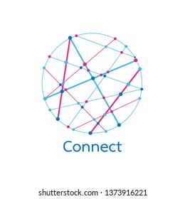 Abstract Connection Icon Logo Design Made Stock Vector (Royalty Free ...