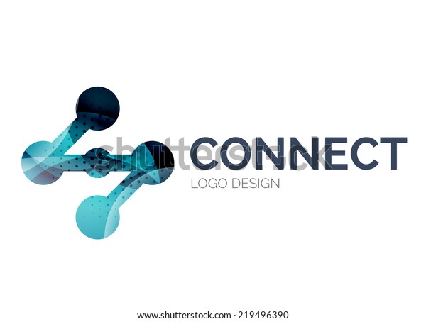 Abstract Connection Icon Logo Design Made Stock Vector (Royalty Free ...