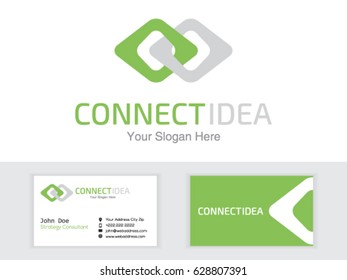 Abstract Connection Logo Communication People Connect Stock Vector ...