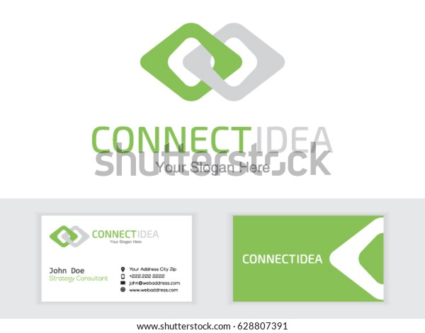 Abstract Connection Logo Communication People Connect Stock Vector ...