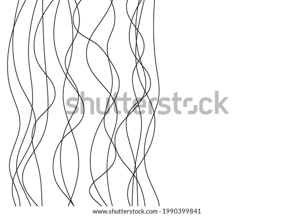 Abstract Continuous Vertical Lines Drawing On Stock Vector (Royalty ...