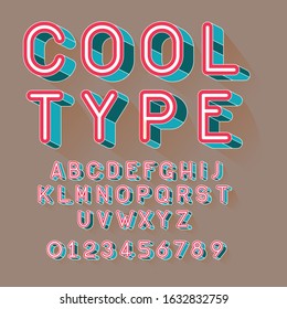 Abstract Cool Isometric Font Design Template Stock Vector (Royalty Free ...