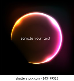 Abstract Cosmic Light Round Frame Background Stock Vector (Royalty Free ...