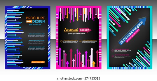 Abstract Cover Design Arrows Elements Abstract Stock Vector (Royalty ...