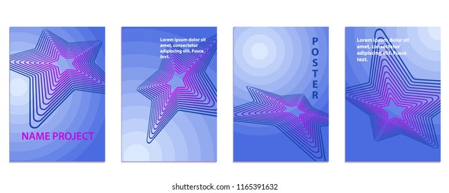 Abstract Cover Design Template Star Shape Stock Vector (Royalty Free ...