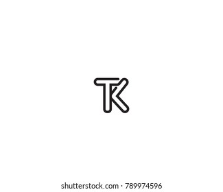 Abstract Creative Alphabet Letters Tk Kt Stock Vector (Royalty Free ...