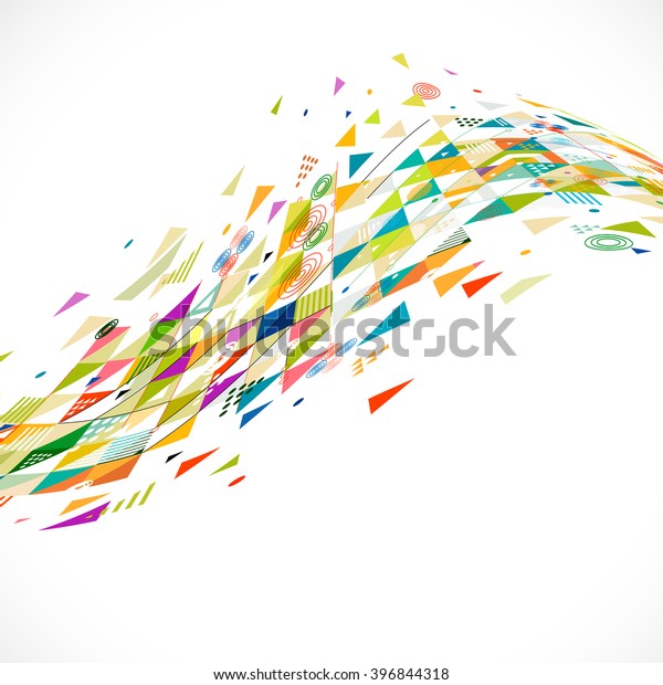 Abstract Creative Geometrical Mix Geometric Decoration Stock Vector ...
