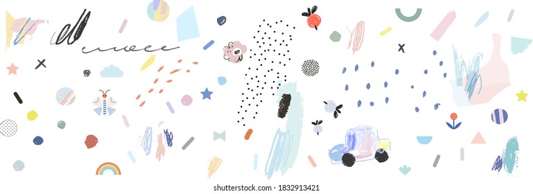 Abstract Creative Header Modern Artistic Background Stock Vector ...