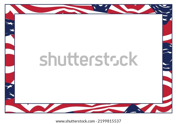 Abstract Curved Shape American Flag Big Stock Vector (Royalty Free ...