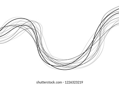 Abstract Curved Wave Lines Loop On Stock Vector (Royalty Free ...