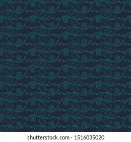 Abstract Curvy Design Seamless Pattern Outline Stock Vector (Royalty ...